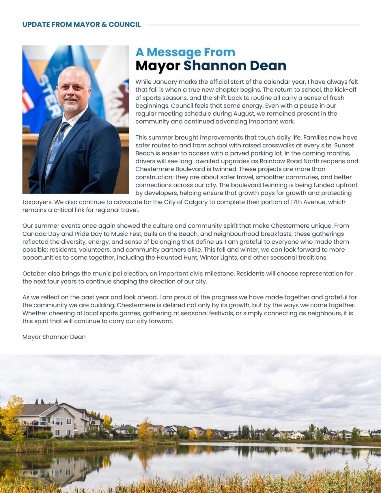 Chestermere Wave | Fall 2025 | City Hall